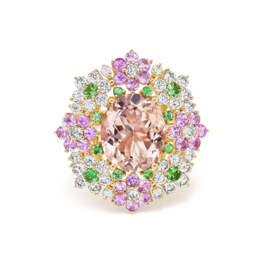 Champagne Morganite Cocktail Ring - Zarig Jewelry